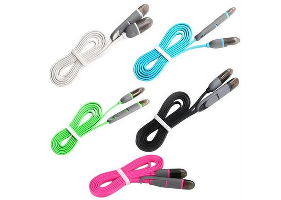 2 in 1 Mobile USB Cable    USB sync cable For IPhone / Android