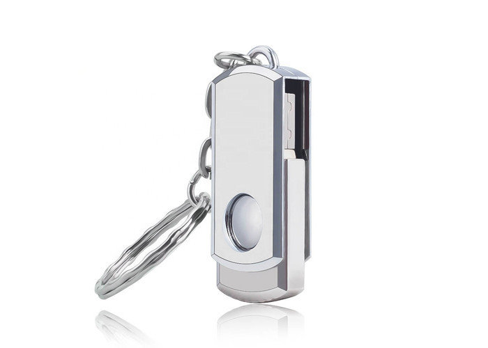 High Read / Write Speed USB Memory Disk , Swivel USB Flash Drive With Keyring
