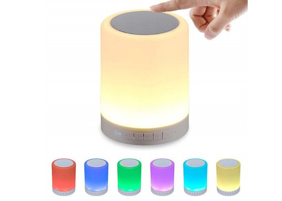 Color Changing Mini Wireless Bluetooth Speaker , Touch Control Night Light Bluetooth Speaker
