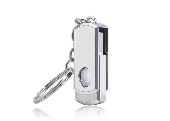High Read / Write Speed USB Memory Disk , Swivel USB Flash Drive With Keyring