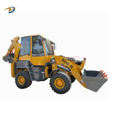 New backhoe wheel loader with auger driller attachment backhoe digger for sale