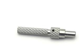 High Precision Machined Parts , Knurling Stainless Steel Pins CNC Lathe Parts