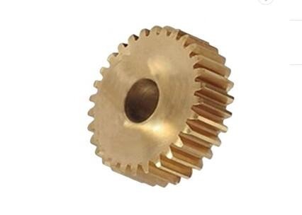CNC Machining Service , Precision Hobbing Brass Metal Parts Copper Spur Gear