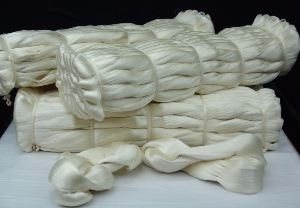 3A,4A grade pure mulberry 100%spun raw silk yarn 20 22d