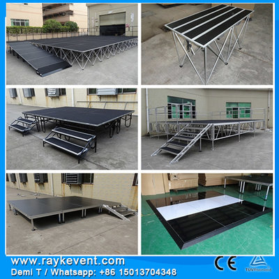 RK Portable outdoor wooden portable stage stairs folding portable stage system