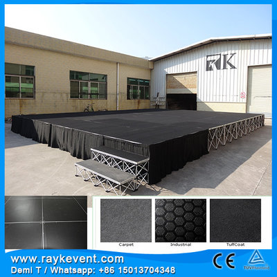 RK Portable outdoor wooden portable stage stairs folding portable stage system