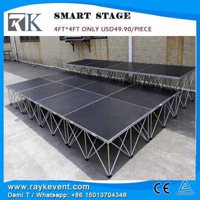 RK Manufacture  4*4ft plywood portable music stage portable concert stage