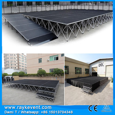 RK Matched stairs  portable stage curtain stand collapsible stage backdrop truss system