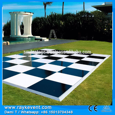 RK Black Adjustable cheap portable wooden dance floor event and party suppliers party decoration