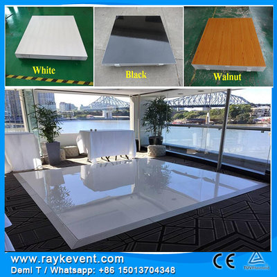 RK fire-proof plywood  4*4ft dance floor tiles used led dance floor for sale