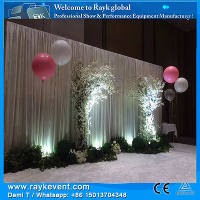 High Quality Sheer Drapes For Wedding royal wedding decoration cotton fabric pipe drape stands