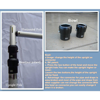 Used portable stage for sale pipe and drape with base plates
