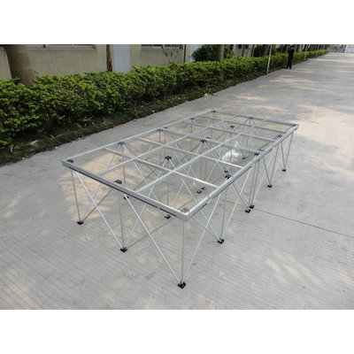 Custom made 1.22x1.22m mobile portable church stage acrylic aluminum portable stage