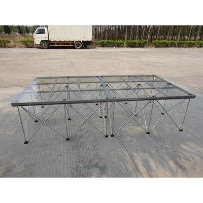 Custom made 1.22x1.22m mobile portable church stage acrylic aluminum portable stage