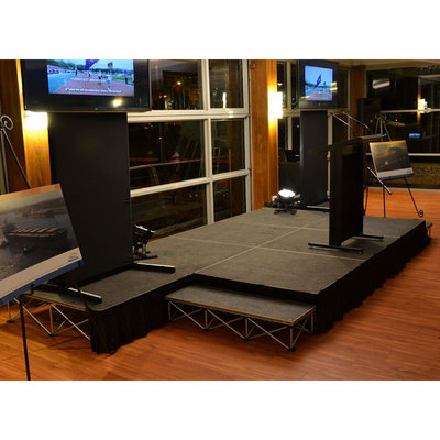 Hot sale 40cm Height+20cm Step portable performance stage aluminium portable stage with steps