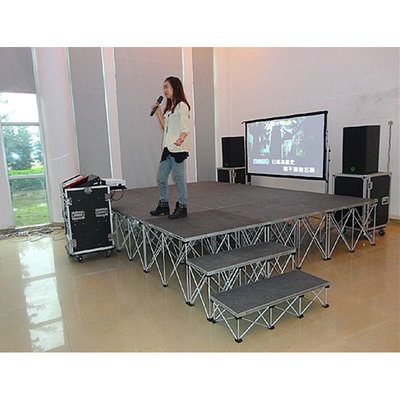China professional supplier 1mx1m module portable wedding stages portable stage speaker available height
