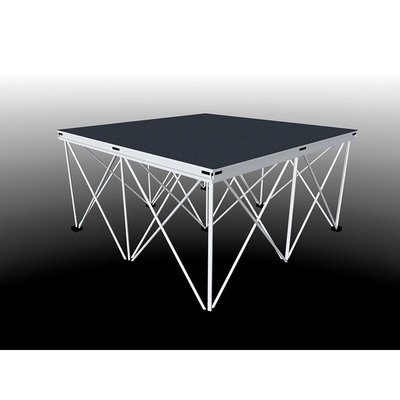 18kg per piece 4ftx4ft Lightweight portable folding stage with stairs portable steel stage platform