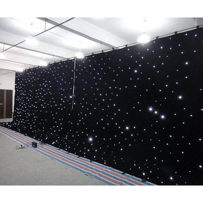Black velvet stage curtain  fairy lights curtain led wedding backdrop curtains