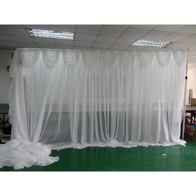 LED star cloth curtain backdrop wedding aluminum backdrop stand pipe and drape system