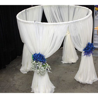 10ft diameter Aluminum round wedding backdrop wedding draping material Pipe Drape Kits For Sale