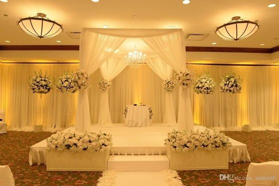 10ft diameter Aluminum round wedding backdrop wedding draping material Pipe Drape Kits For Sale
