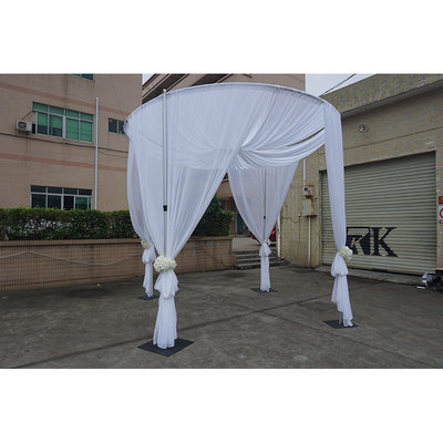 10ft diameter Aluminum round wedding backdrop wedding draping material Pipe Drape Kits For Sale
