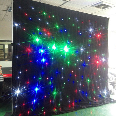 USD10-12 LED light starry sky lighting wedding backdrop warm white led fairy lights led Star Cloth star curtain