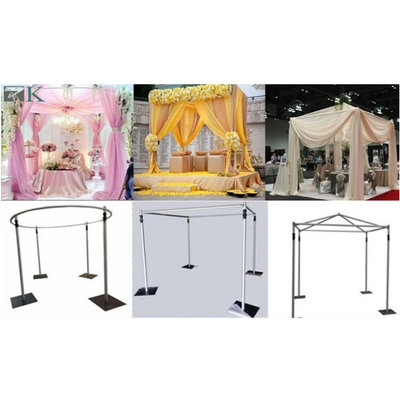 Portable pipe and drape backdrop for room divider pipe & drape road case wedding aluminum backdrop stand