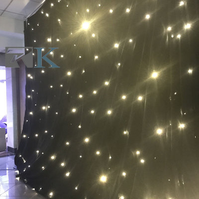 Organza wedding backdrop curtain rgb led curtain(3in1 led)stage light led curtain controller