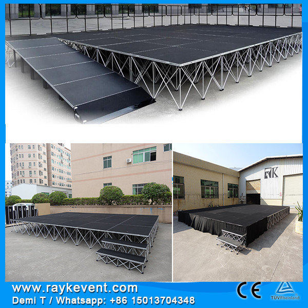 RK Matched stairs  portable stage curtain stand collapsible stage backdrop truss system