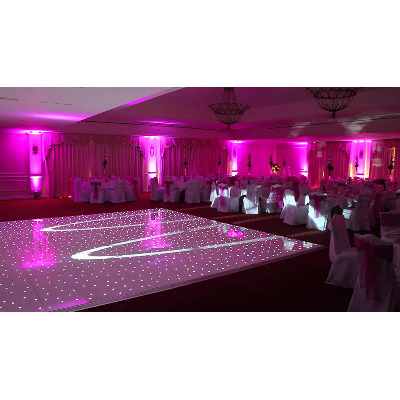 30mm White/Black wood flooring for trailers starlit led dance floor  led dance floor for sale