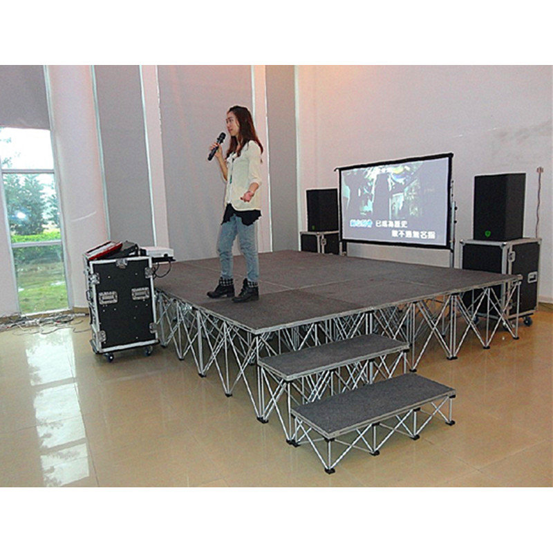 High quality  industrial material 1x1m portable band stages for performing aluminum portable stage deck for events