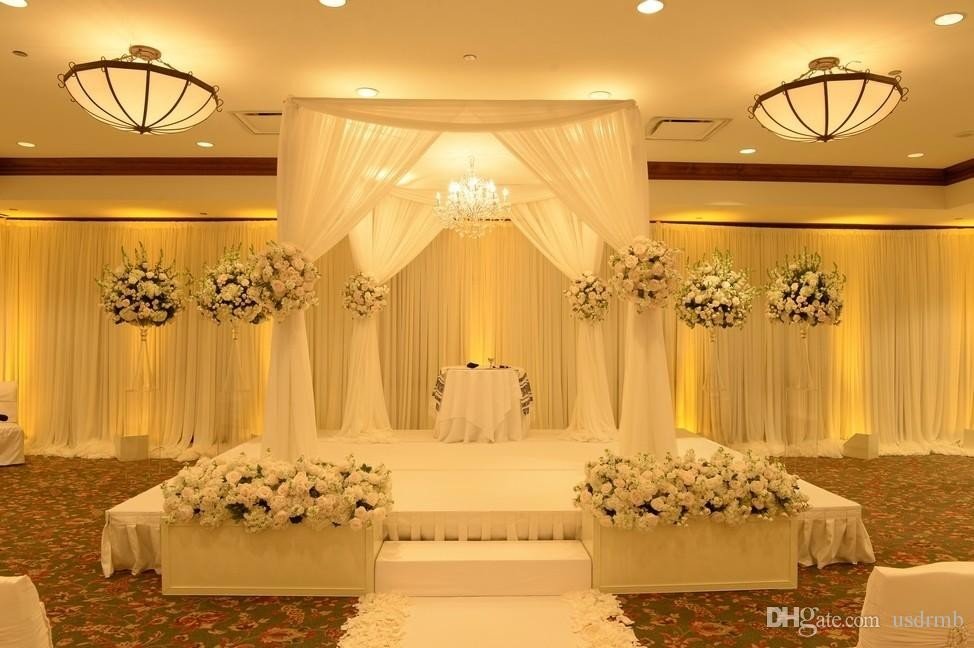 10ft diameter Aluminum round wedding backdrop wedding draping material Pipe Drape Kits For Sale