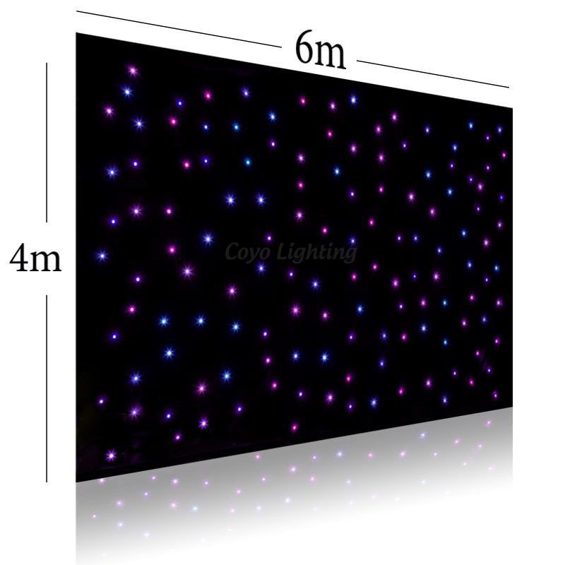 4x6m Lighted backdrops for weddings led curtain wall light  portable stage curtains