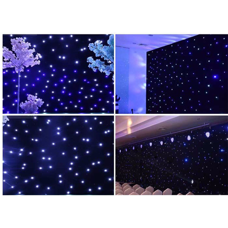 Make star cloth  salon decorating curtain velvet curtain Led Stage Lighting