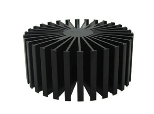 Passive Coolers for 12W to 120W LED high bay light Simplicity appearance style AL6063-T5 Black color diameter 58-160mm