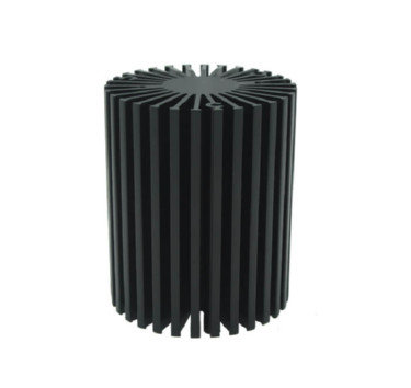  MODULAR PASSIVE LED COOLER with diameter 58-160mm Black color Aluminum Material