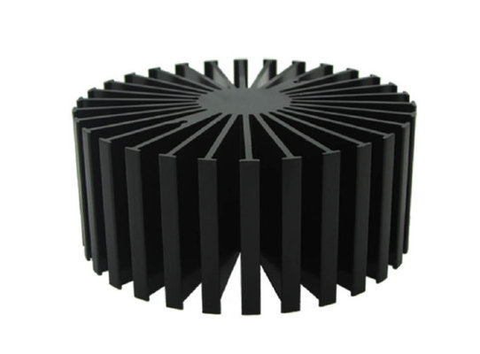 LED high bay light Passive Cooler diameter 58-160mmn Extrusion AL6063-T5 Black color Aluminum good heat dissipation