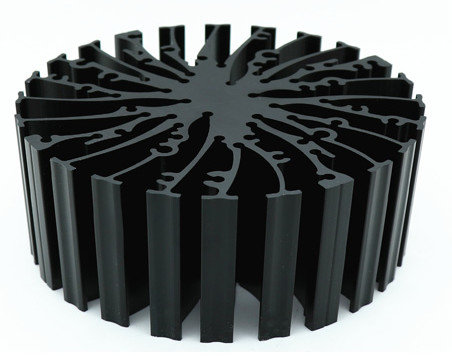 black anodized LED downlight cooler IP54 850lm to 2800lm 8-75W Bridgelux Led Heat Dissipation OD 48 to 130mm black