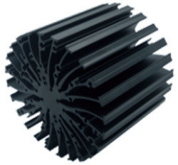 Extrusion AL6063-T5 black anodized LED downlight cooler with self tapping holes max.75W Bridgelux Led OD 48 to 130mm