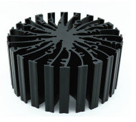 Extrusion AL6063-T5 black anodized LED downlight cooler with self tapping holes max.75W Bridgelux Led OD 48 to 130mm