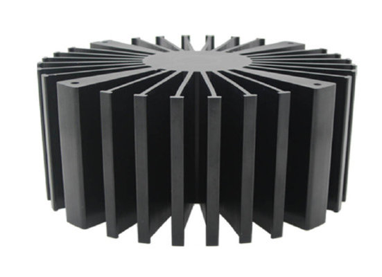 AL6063-T5 Black color Passive Coolers for 12W to 120W LED high bay light diameter 58-160mm Optional mounting holes