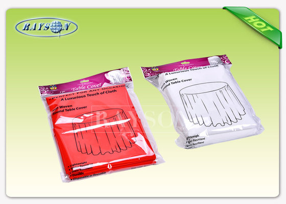 Eco - Friendly Non Woven Polypropylene Tablecloth Square / Round Customized