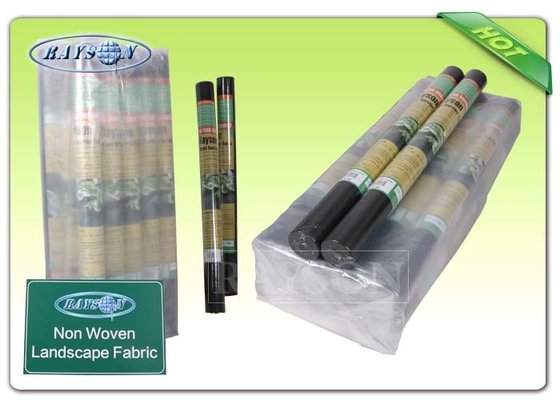 Good Strength Black Spunbonded Garden Weed Control Fabric / Ground Weed Control Fabric