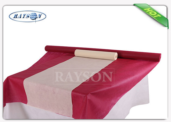 Fancy Anti bacterial 1x1m Non Slip Non Woven Tablecloth White TNT Tablecloth For Wedding