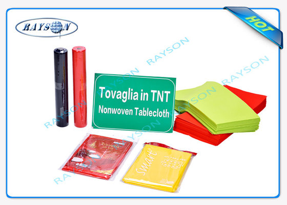 Shining Red Color Non Woven Tablecloth In Size 140CMX140CM For Party
