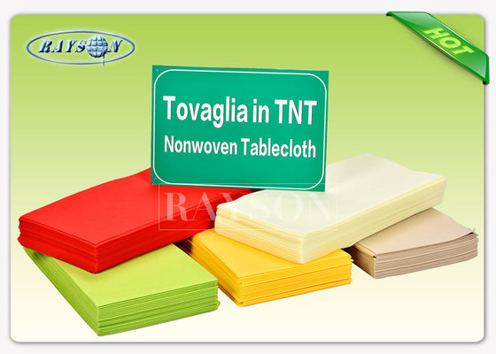 Full Color Range Non Woven Tablecloth Size 100CMX100CM Square For Restaurant