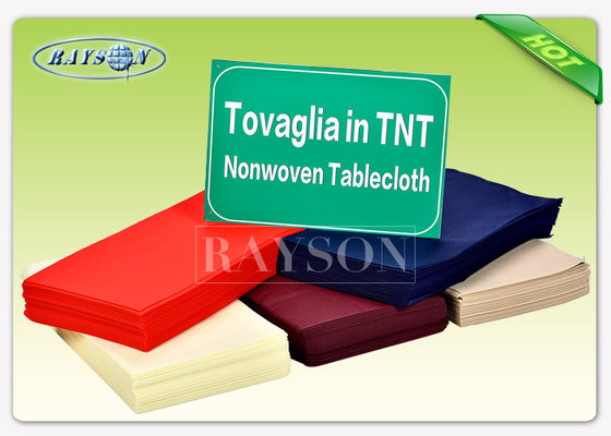 Full Color Range Non Woven Tablecloth Size 100CMX100CM Square For Restaurant