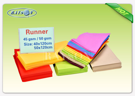 Full Color Range Non Woven Tablecloth Size 100CMX100CM Square For Restaurant