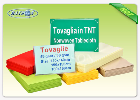 Deposable 45 gsm Small Roll Non Woven Tablecloth 100% Fresh Polypropylene